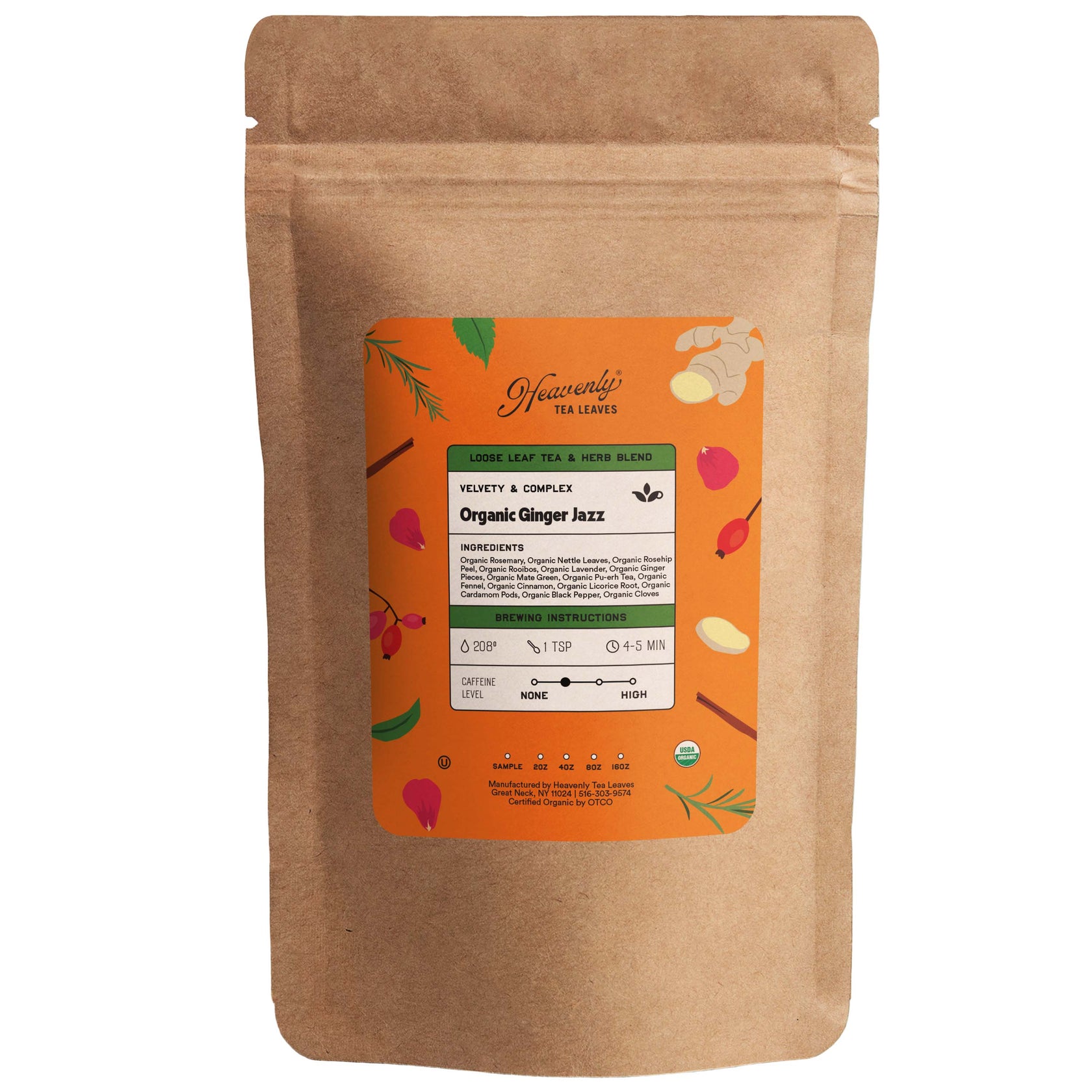 Organic Ginger Jazz, Loose Leaf Tea Blend – Heavenly Tea Leaves
