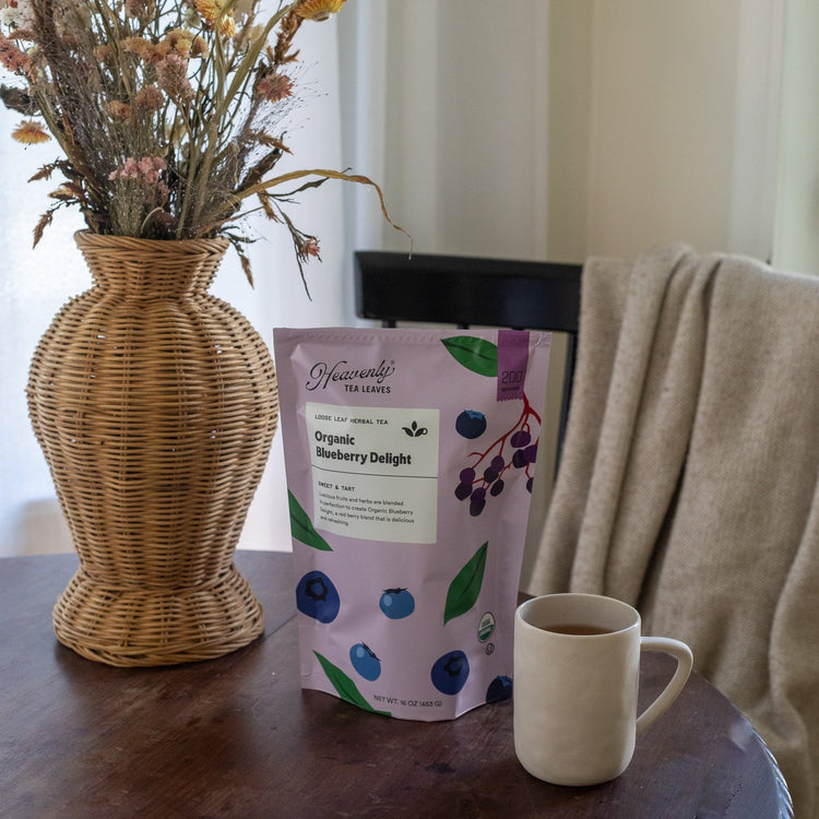 Organic Blueberry Delight, Bulk Loose Leaf Herbal Tea – Heavenly Tea Leaves