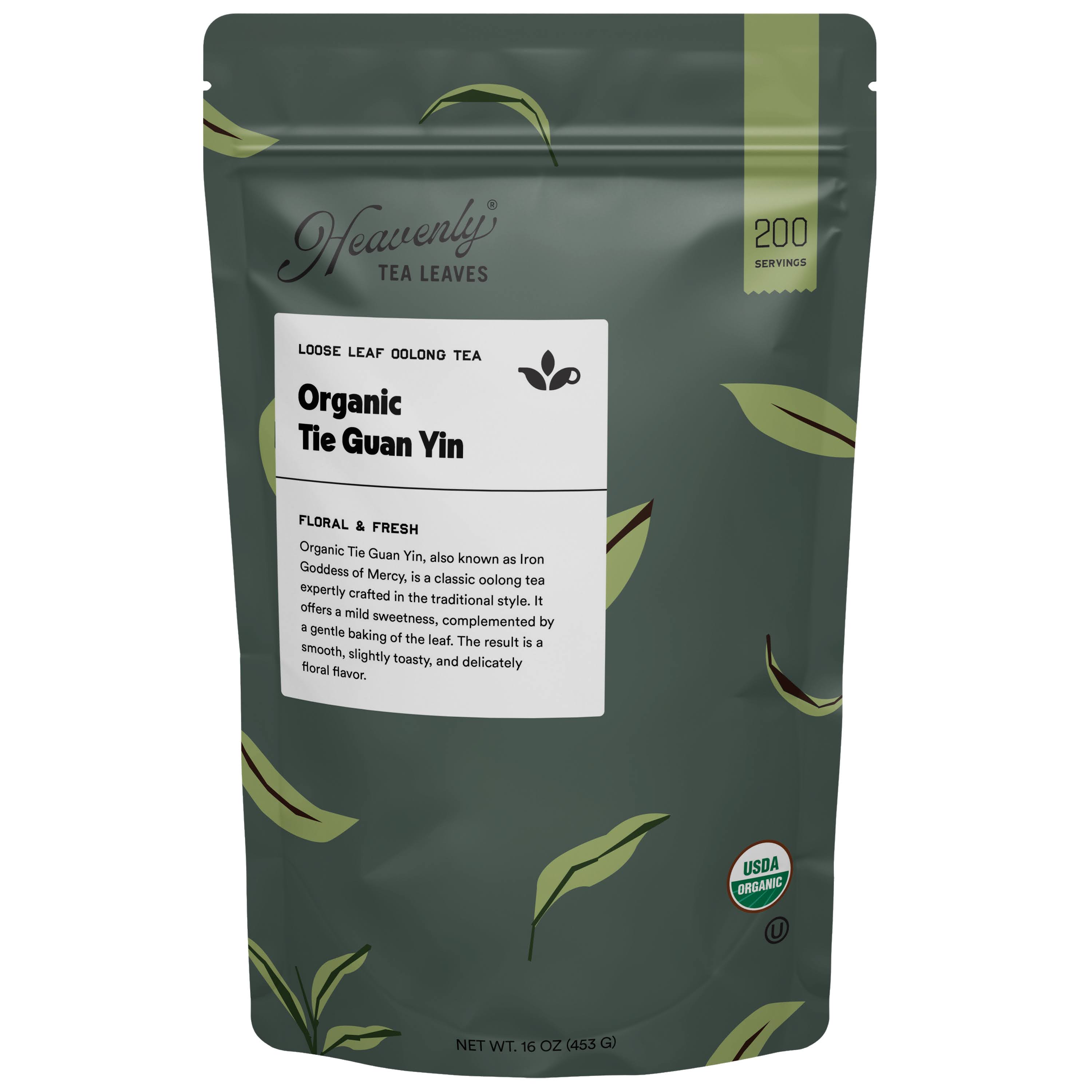 Organic Tie Guan Yin, Bulk Artisan Loose Leaf Oolong Tea – Heavenly Tea ...